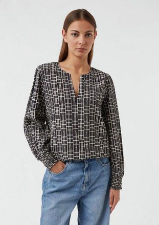 Comma Langarmbluse Bluse Bluse aus leicht gecr&ecirc;ptem Viskosemix