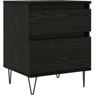 vidaXL Bettschrank Schwarz Eichen-Optik 40 x 35 x 50 cm Holzwerkstoff vidaXL