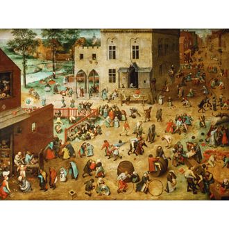 Fine Art Prints Pieter Bruegel The Elder Kinderspiele, großer Kunstdruck, Poster, Wanddekoration, hochwertiges Wandbild