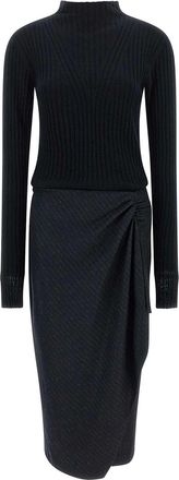 Pinko Pull Col Roul&eacute; - Bleu