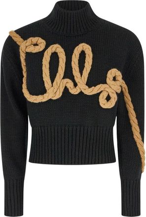 Chlo&eacute; Pull &agrave; col roul&eacute; - Femme - Pulls - Noir - Taille: 36 FR