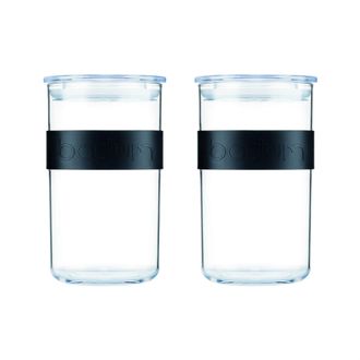 Bodum PRESSO, Set aus 2 Vorratsgläsern, Kunststoff, 1 l