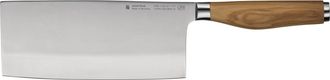 WMF Grand Wood Chinesisches Kochmesser 37 cm, Holzgriff, Made in Germany, Olivenholzgriff Messer geschmiedet, K&uuml;chenmesser Spezialklingenstahl, Performanc