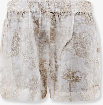 MC2 Saint Barth Maeve ramie shorts with floral motif - MC2 SAINT BARTH - gender_Woman