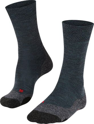 Falke Herren Wandersocken TK2 Explore Melange M So Wolle Funktionsmaterial antiblasen dick 1 Paar, Grün Scarab 7371, 44-45