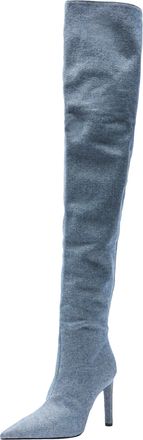 Pinko PLEYEL CUISSARD Denim, modische Damenstiefel, PJZ_Vintage-Waschen, mittelgro&szlig;, 36 EU, Pjz Vintage-Waschmittel dunkel, 36 EU