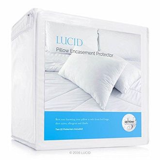 Lucid Lucid Matratzenschoner - komplett umhüllt Matratze für wasserfest, allergenfest, Bettwanzenschutz, 15 Jahre Garantie, Textil, King Pillow Protector Se