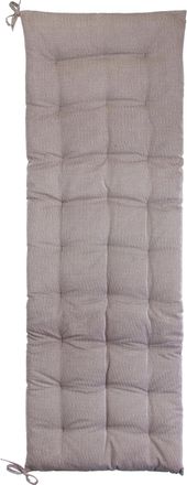 Brandsseller Bankauflage 120x40x4 cm - Sitzkissen für Gartenbank & Essbank - wasserabweisend, pflegeleicht & weich gepolstert für drinnen & draußen - Weiß/Braun ge