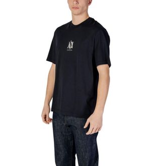 A|X Armani Exchange Logo-Embroidered Cotton T-Shirt - Black