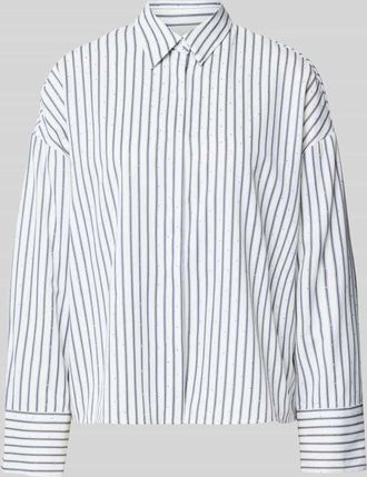 Ichi Relaxed Fit Hemdbluse mit Strasssteinbesatz Modell PIPER