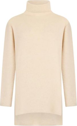 Malo Femme, Pulls, Beige, Taille: 48 FR Pull &agrave; col roul&eacute;