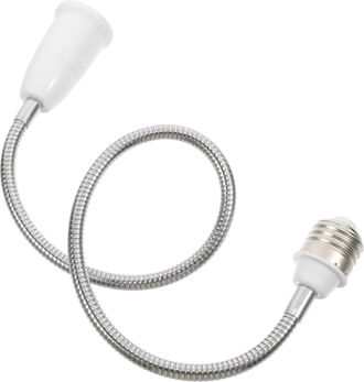 Angoily Flexible Gl&uuml;hbirnenfassungsadapter Mit Verstellbarem Arm Fassungskonverter F&uuml;r Hohe Decken Geeignet F&uuml;r Au&szlig;enbeleuchtung Leuchtenverl&auml;ngerung F&uuml;r Vers