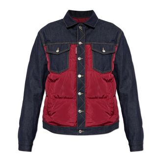 Dsquared2 Daunenjacke aus kombinierten Stoffen - - Jackets - Herren - Blau - 2XL