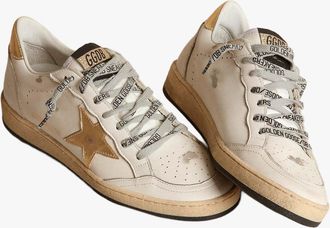 Golden Goose Basket en cuir avec &eacute;toile