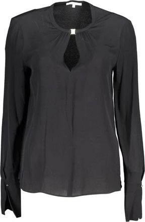 Patrizia Pepe Femme, Blouses et Chemises, Noir, Taille: 38 FR Chemise boutonn&eacute;e en viscose