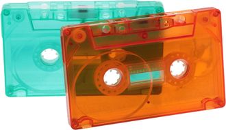 SOLUSTRE DIYEAH Leere Audiokassetten Aus Kunststoff Retro 2 St&uuml;ck Transparente Kassette F&uuml;r Selbstgemacht Musikaufnahmen Partydekoration Und Aufbewahrung