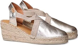 Toni Pons Espadrille Cuir Femme - TOSSA - Platine, 37 EU