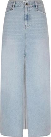 Dante6 Femme, Jupes, Bleu, Taille: 42 FR Élégante Jupe Maxi en Denim