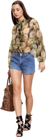 Cynthia Rowley Femme, Blouses et Chemises, Multicolore, Taille: 36 FR Chemisier en Soie Cornelia