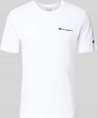 Champion T-Shirt mit Label-Stitchings und Rundhalsausschnitt