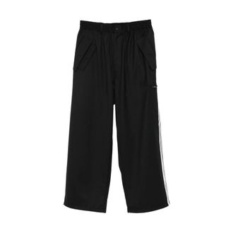 Yohji Yamamoto Schwarze Hose mit Seitenstreifen und elastischem Bund - - Trousers - Herren - Schwarzk - L