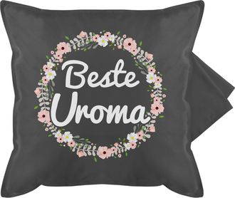 Shirtracer Kissenbezug - Oma Großmutter - Beste Uroma Geschenk - 50 x 50 cm - Grau - Kissen. Geschenke Fuer Omas omi uromas kissenhülle Weihnachten oma-Geschenke