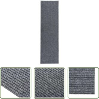vidaXL The Living Store - Schmutzfangl&auml;ufer Grau 100x400 cm - Schmutzfangmatte - Laufmatte - Flurmatten - Treppenlaufmatte - Wohnzimmerteppich