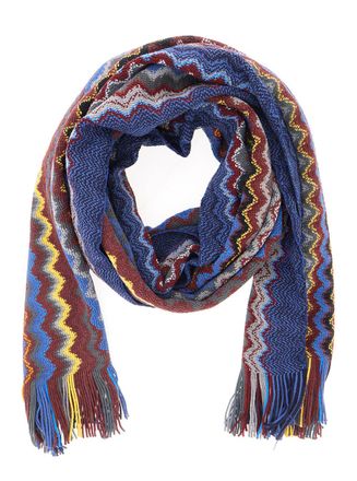 Missoni Mens Scarf Tech Fabric Brown Acrylic Scarfs