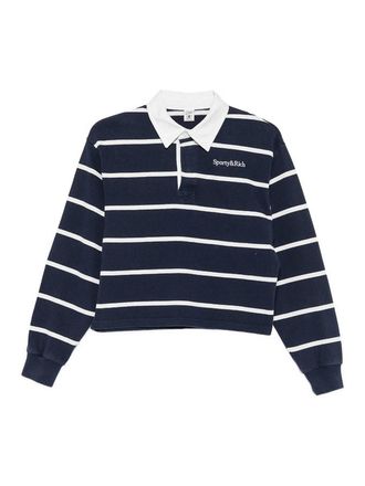 Sporty & Rich Pull Col Rond - Bleu Fonc&eacute;