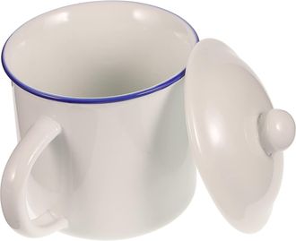 Pretyzoom Retro Emaille Trinkbecher 400ml Keramik Wasser Becher Mit Griff Kreative Tasse F&uuml;r Haushalt Und B&uuml;ro
