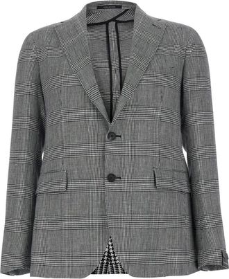 Tagliatore Homme, Costumes, Gris, Taille: L Veste Pied-de-Poule Crois&eacute;e