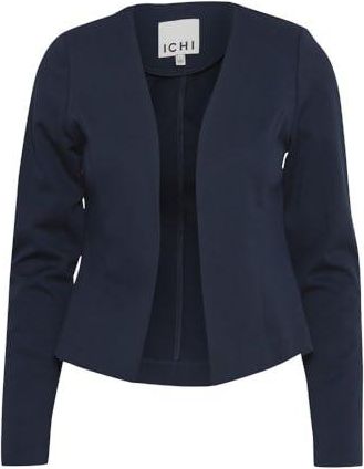 Ichi IHKATE BL Blazer Court pour Femme avec Stretch, Total Eclipse (194010)., XL