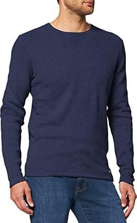 Tom Tailor Denim TOM TAILOR Denim Homme Pull en tricot avec structure 1016090, 13684 - Sky Captain Blue Non-Solid, XL