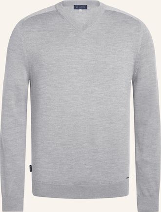 MR MARVIS Mr Marvis Pullover The Merino V-Neck grau