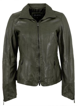 Jilani Lederjacke Enna-2 Jilani - Damen Lederjacke Lammnappa olive