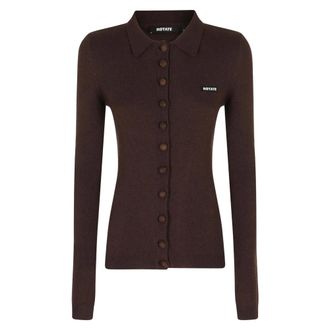 Rotate Strick-Poloshirt - - Knitwear - Damen - Braun - L