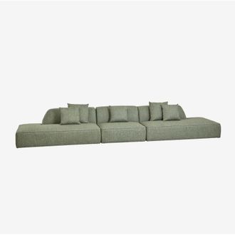 Sklum Cardea 3-teiliges modulares Sofa mit doppelter gepolsterter Chaiselongue