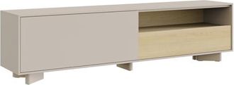 Selsey TV Schrank 175 cm Kaschmir Eiche Vicenza - Sideboard Wohnzimmer und Lowboard stehend, modernes TV Board mit T&uuml;ren, Schublade und offener Nische, TV M&ouml;