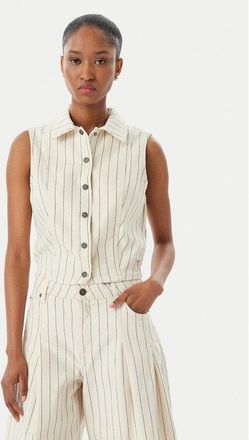 Guess Weste W6GHZ9 D7961 &Eacute;cru Slim Fit