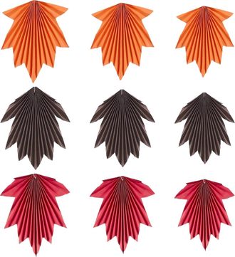 Generico Herbstdekorationen f&uuml;r Partys | 9 St&uuml;ck Papierf&auml;cher aus Ahornblatt | h&auml;ngende Dekoration f&uuml;r Decke und Wand | f&uuml;r Herbst, Erntedankfest, Geburtstag, 