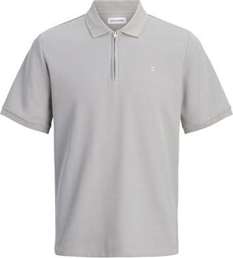 Jack & Jones Jjeaustin Polo zipp&eacute; SS Sn pour Homme, Ultimate Grey, XXL