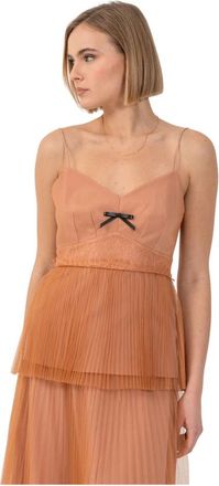 Kocca Femme, Tops, Brun, Taille: 44 FR Party Ready Slim Strapped Top