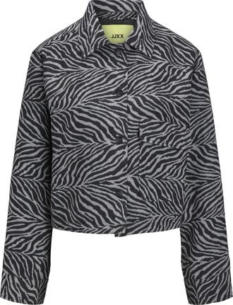Jack & Jones Damen Jxmartha Jacquard Overshirt OTW Jacke, Black/Detail:Jacquard, XS