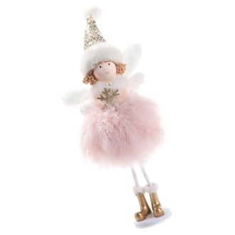 BESPORTBLE 1 St&uuml;ck Weihnachtsengel Ornament aus Chemiefaserstoff Kleine Engelspuppe In Rosa Tisch und Weihnachtsbaumdekoration f&uuml;r Festliche Stimmung und Geschen