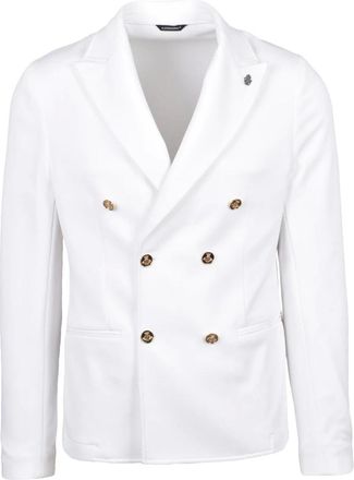 Daniele Alessandrini Homme, Vestes, Blanc, Taille: M Giacca doppiopetto
