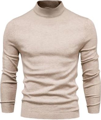 Generic JIANROU Pull Homme Col Rond Maille Classique Automne Hiver Chaude,Pull Chic Homme Pulle en Cachemire Pull Chaud Pull Col Roule Coton Sweat Col Roul&eacute; C