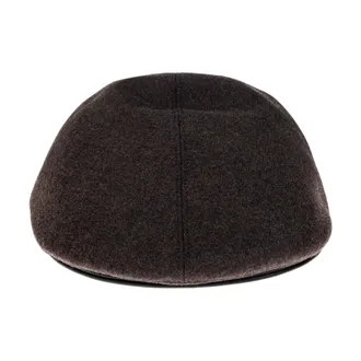 Giorgio Armani Casquette Plate en Laine - Homme - Accessoires - Brun - Taille: 58 CM