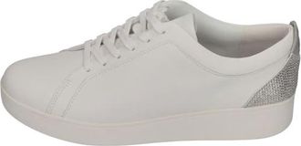 FitFlop Rally Crystal-Backtab Baskets en Cuir pour Femme, Urban White Silver, Fällt Normal aus