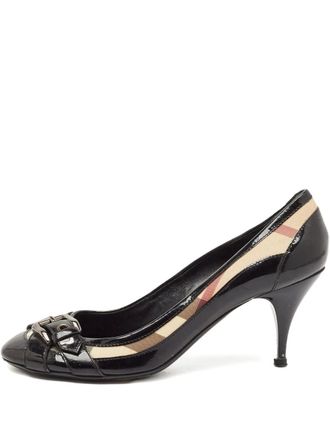 Burberry escarpins en cuir à talon 110 mm - Noir