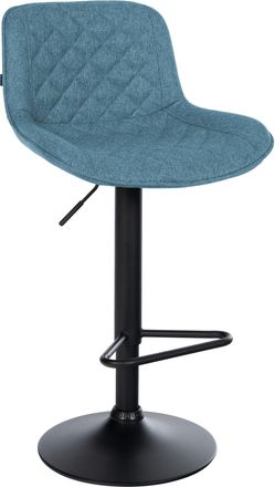 Clp Barhocker Kasson | Moderner Barstuhl mit Rückenlehne und Metallgestell | Höhenverstellbarer und 360 Grad drehbarer Tresenhocker, Farbe:blau, Material: